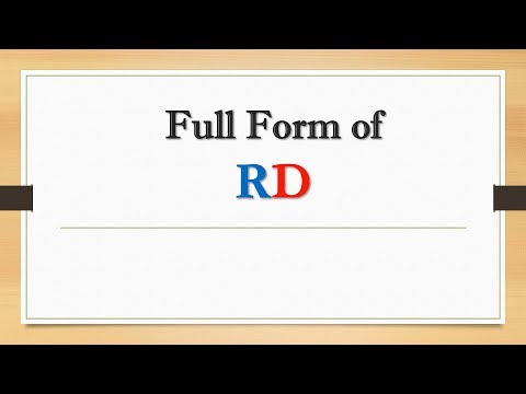 Full Form of RD || Did You Know?