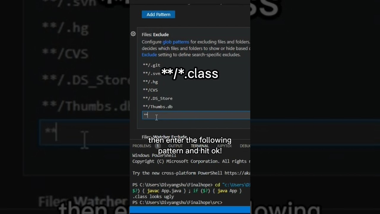 How to get rid of .class files in vs code | JAVA bytecode #java #vscode #tricks