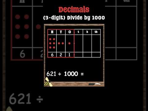 Divide 3-digit by 1000 | Maths with Mrs B #short #shorts #math #fractions
