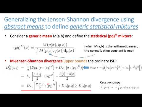 On the Jensen–Shannon Symmetrization of Distances Relying on Abstract Means (video abstract)