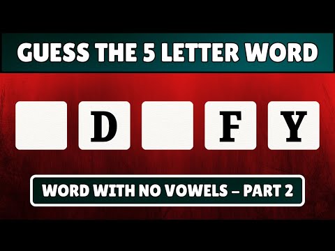 Can You Solve This Logic Puzzle: 5-Letter Words With No Vowels | Part 2 | Quiz World Sunita