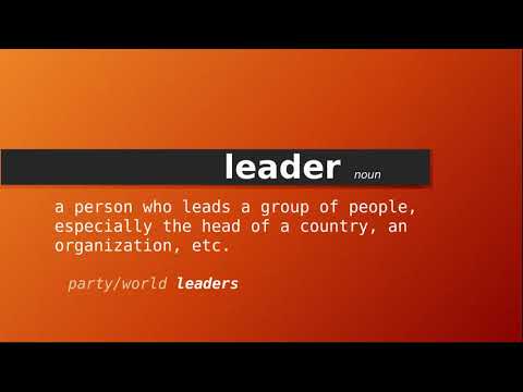 leader , Meaning of leader , Definition of leader , Pronunciation of leader