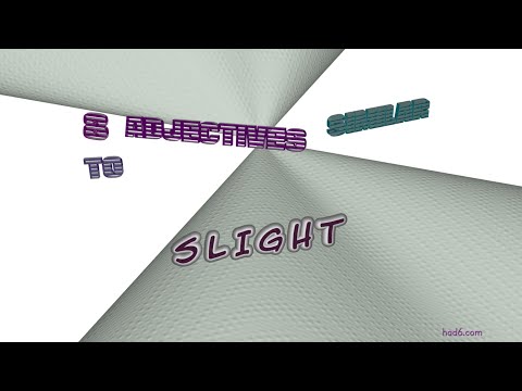 slight - 12 adjectives which are synonyms of slight (sentence examples)