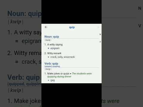 Quip word meaning. #howtolearnwordmeaning