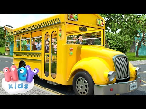 A busz kereke csak körbe forog 🚌 Gyerekdalok kicsiknek - HeyKids Magyarul