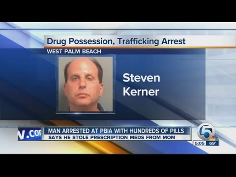 Man arrested at PBIA with hundreds of pills