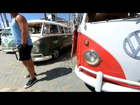 Volkswagen bus show on the pier