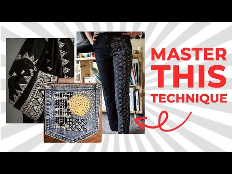 How to sew Sashiko, a Japanese mending technique