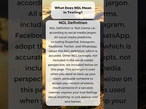 Snapchat Guide#17: What Does NGL Mean On Snapchat | NGL Meaning in Texting | NGL Meaning | NGL Def