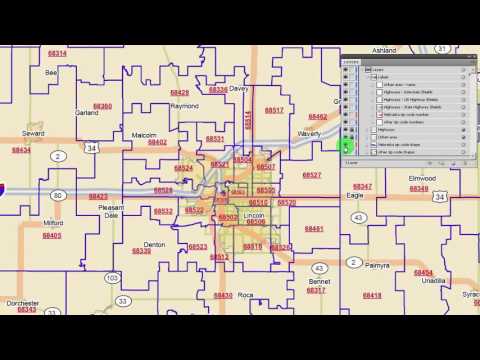 Nebraska zip code map
