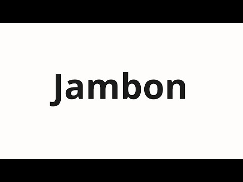 How to pronounce Jambon