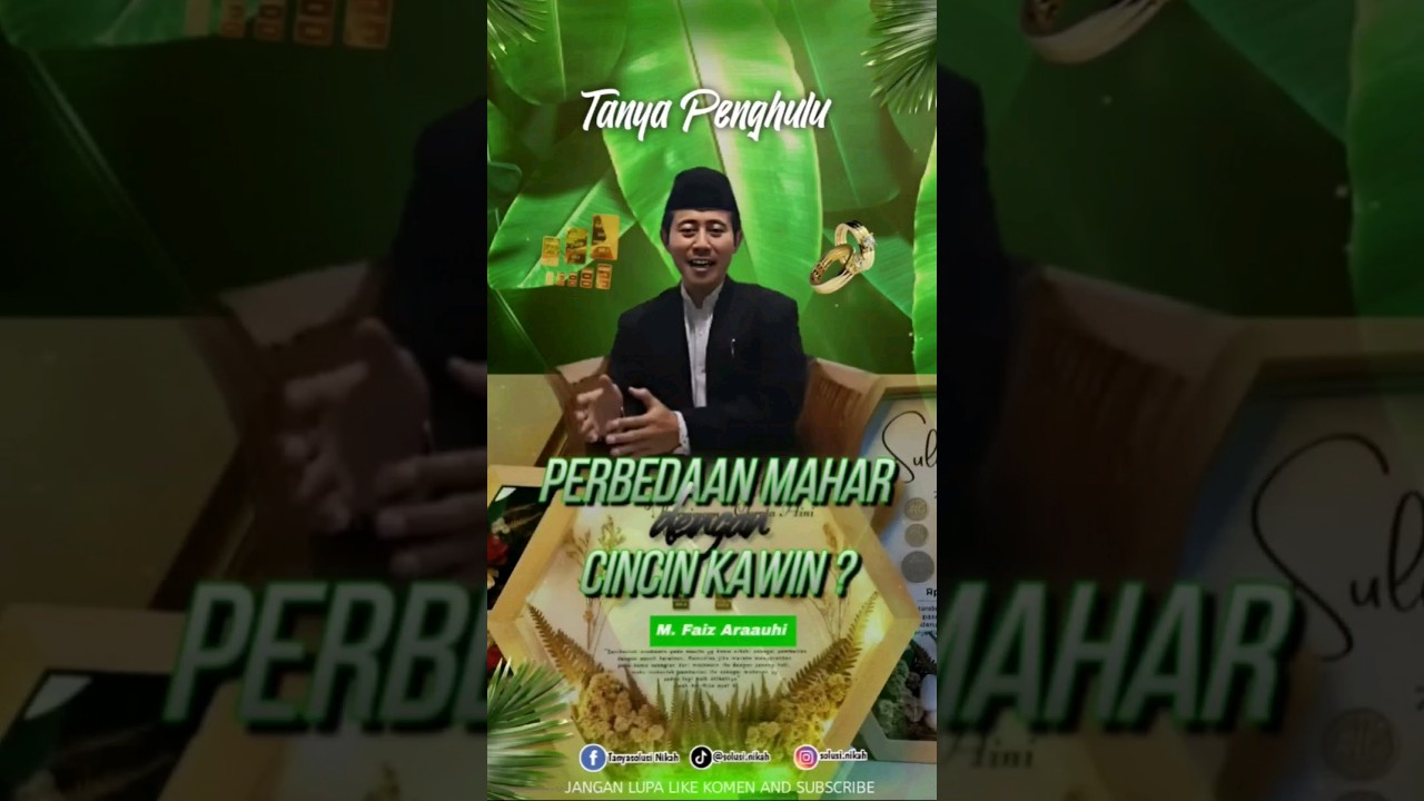 BEDA MAHAR DENGAN CINCIN KAWIN?