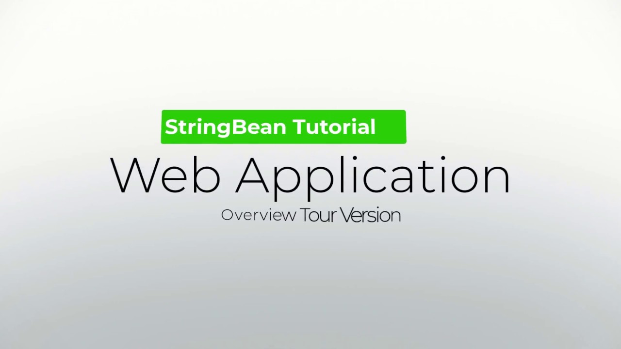 StringBean Web Application Overview