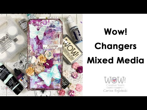 Wow Embossing Changers Mixed Media Tag