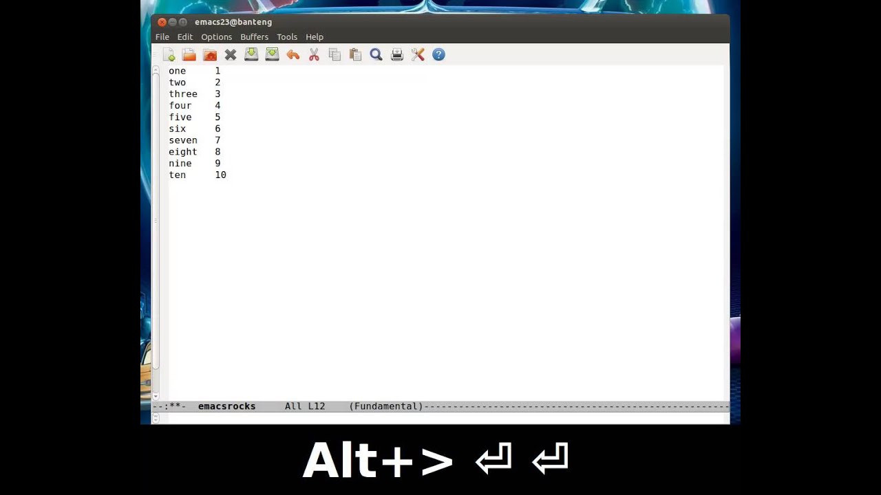 Emacs Tutorial - Keyboard Macro Demo