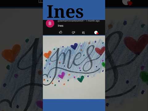 Ines name calligraphy l tell me yours names in comment #passionofcalligraphy #tiktok #shorts