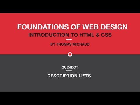 Ch02 - 03 HTML: Description Lists