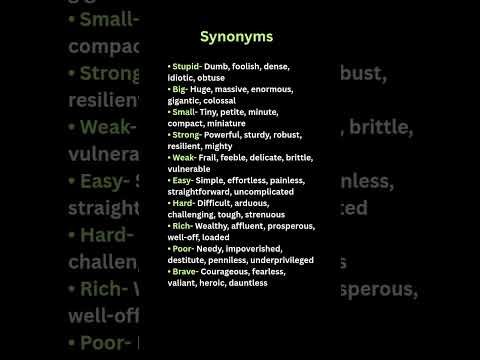 Synonyms of Daily Used Words ✅ #english #learnenglish #vocabulary #englishspeaking #synonyms #ielts