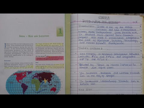 Class 9 Geography Chapter 1: India Size And Location NOTES( Notes is in discription)