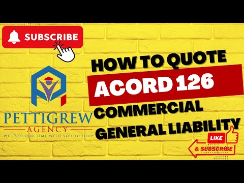 Master ACORD 126 Commercial General Liability: The Ultimate Guide to General Liability Coverage