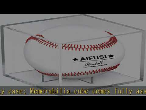 Baseball Display Case, UV Protected Acrylic Cube Baseball Holder Square Clear Box Memorabilia Displ
