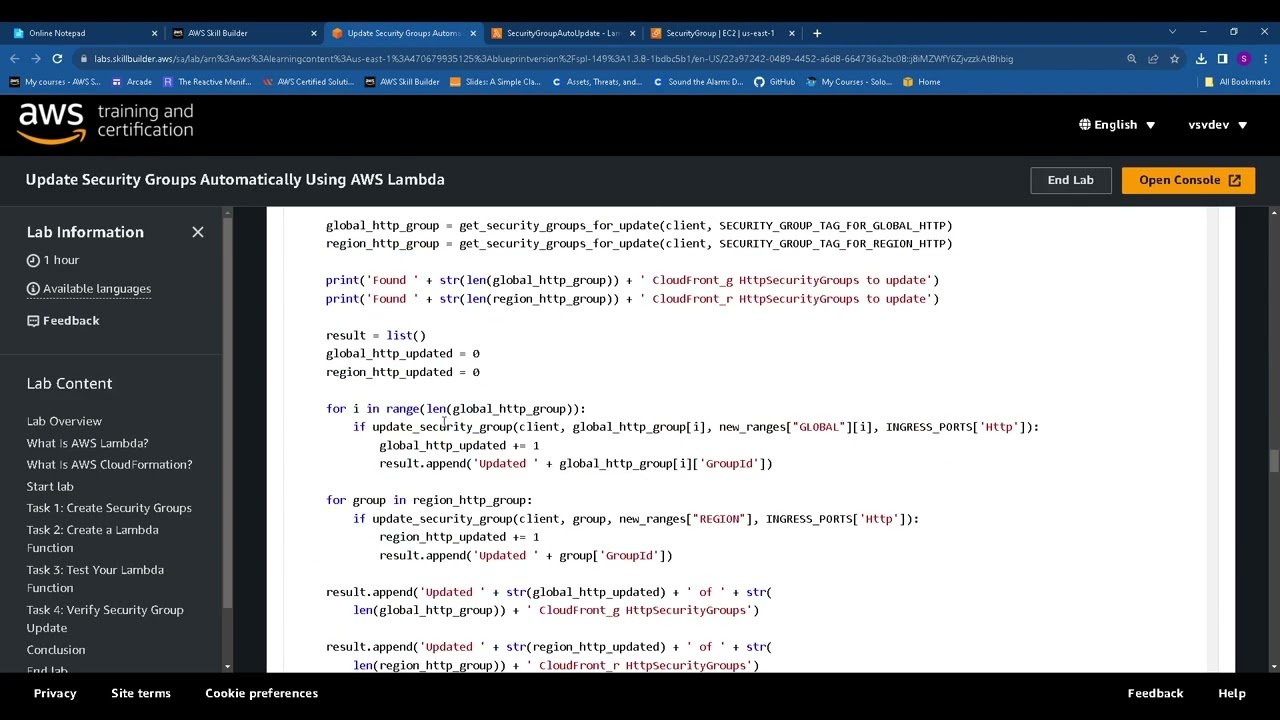 AWS Update Security Groups Automatically Using AWS Lambda