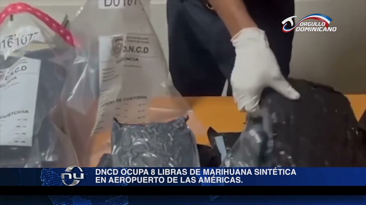 DNCD ocupa 8 libras de marihuana sintética en Aeropuerto de Las Américas