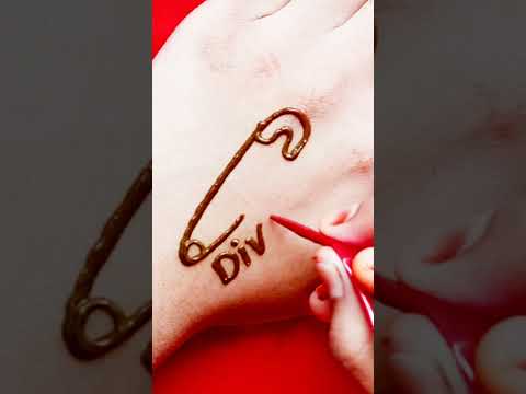 sefty pin mehndi tattoo design 💚 #ytshorts #mehndi #hennatatto #viralshorts #trending #love #henna