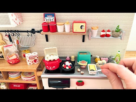 Re-ment mini kitchen set 🌟 Miniature cooking 🌟 ASMR 🌟