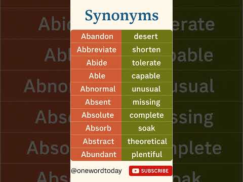 Synonyms-4,Word of Today!Subscribe and Like for more learning Videos (everydayenglish, wordoftheday)