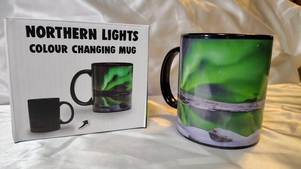Magical COLOR CHANGING CUP NORTHERN LIGHTS MUG #northernlights #review #ebay