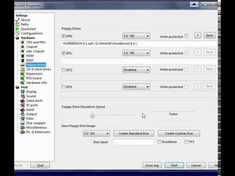 WinUAE Create HardFile for AmigaOS