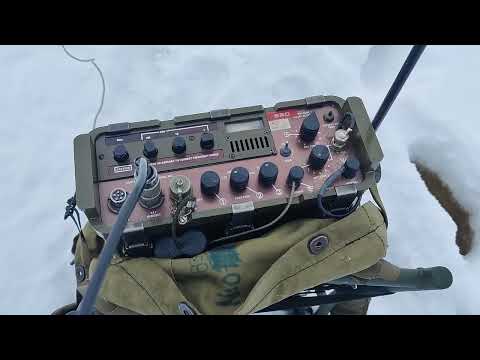 LV407 (Southcom SC-130) HF Manpack test contact on frozen lake