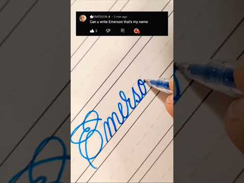 Say my name -- Emerson! Practice American Cursive and lettering with me!