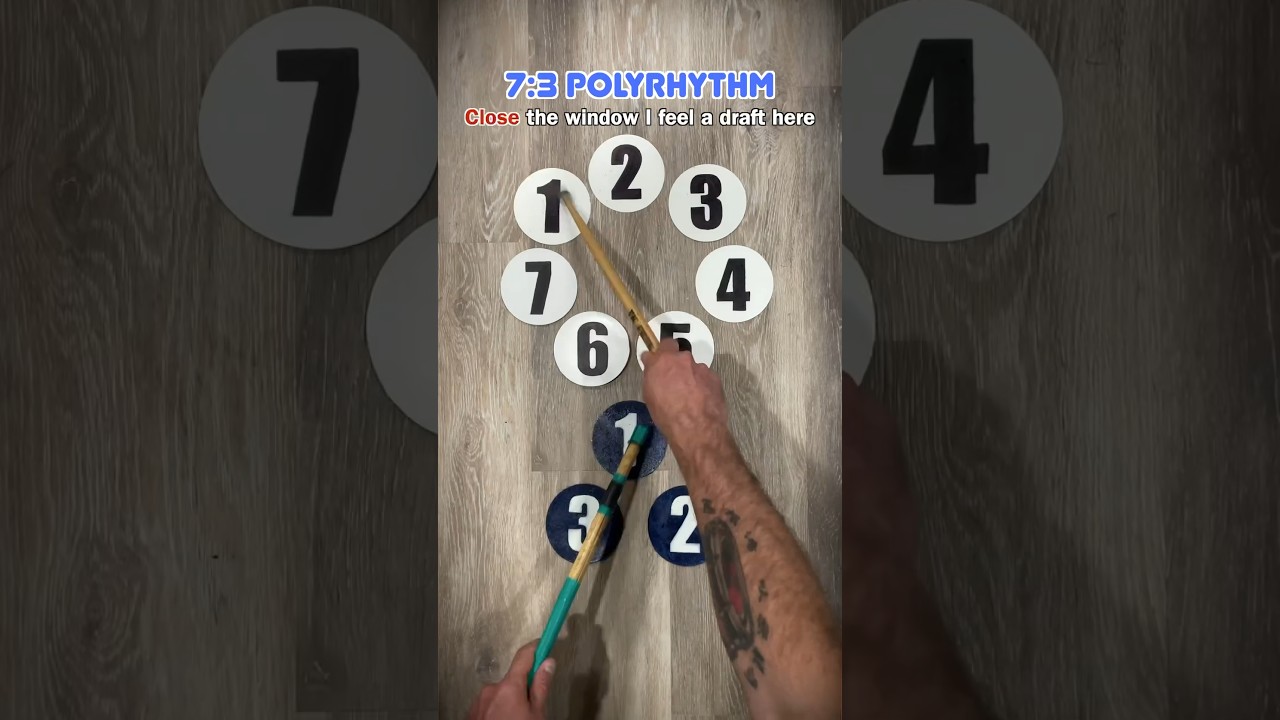 How to play a 7:3 #polyrhythm in 25 seconds!