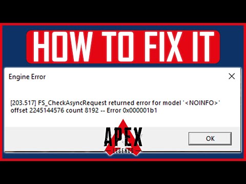 APEX LEGENDS ENGINE ERROR FIX (NEW) | How to Fix Apex Legends FS_CheckAsyncRequest Returned Error?