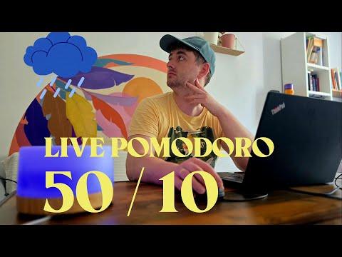 2 HOURS | Study With Me | RAIN💦 50/10 Pomodoro Timer | Productive | Motivation | Focus Session