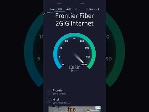 Frontier Fiber 2GIG Internet Speed test wireless Samsung S22 Ultra
