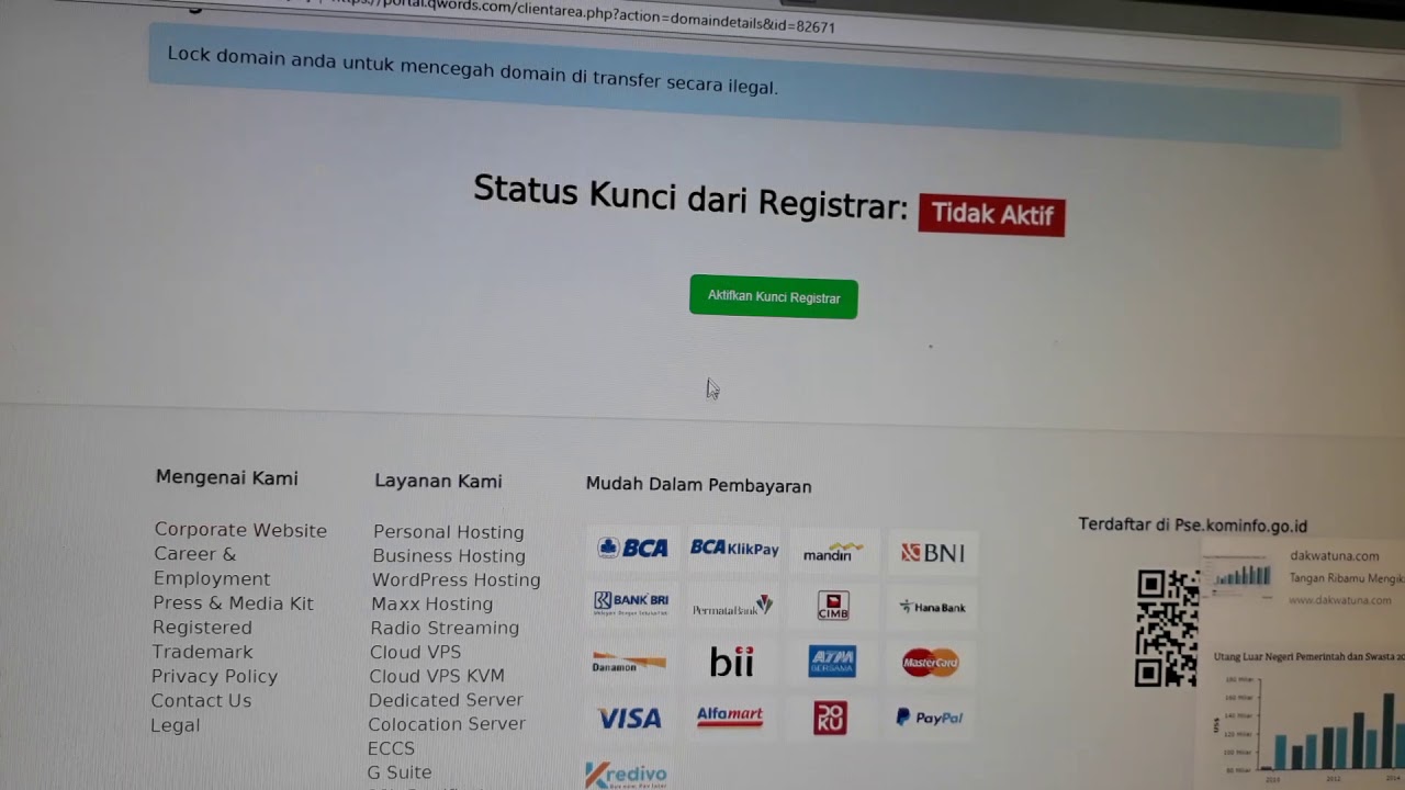 Cara mendapatkan EPP Code domain di Qword.com