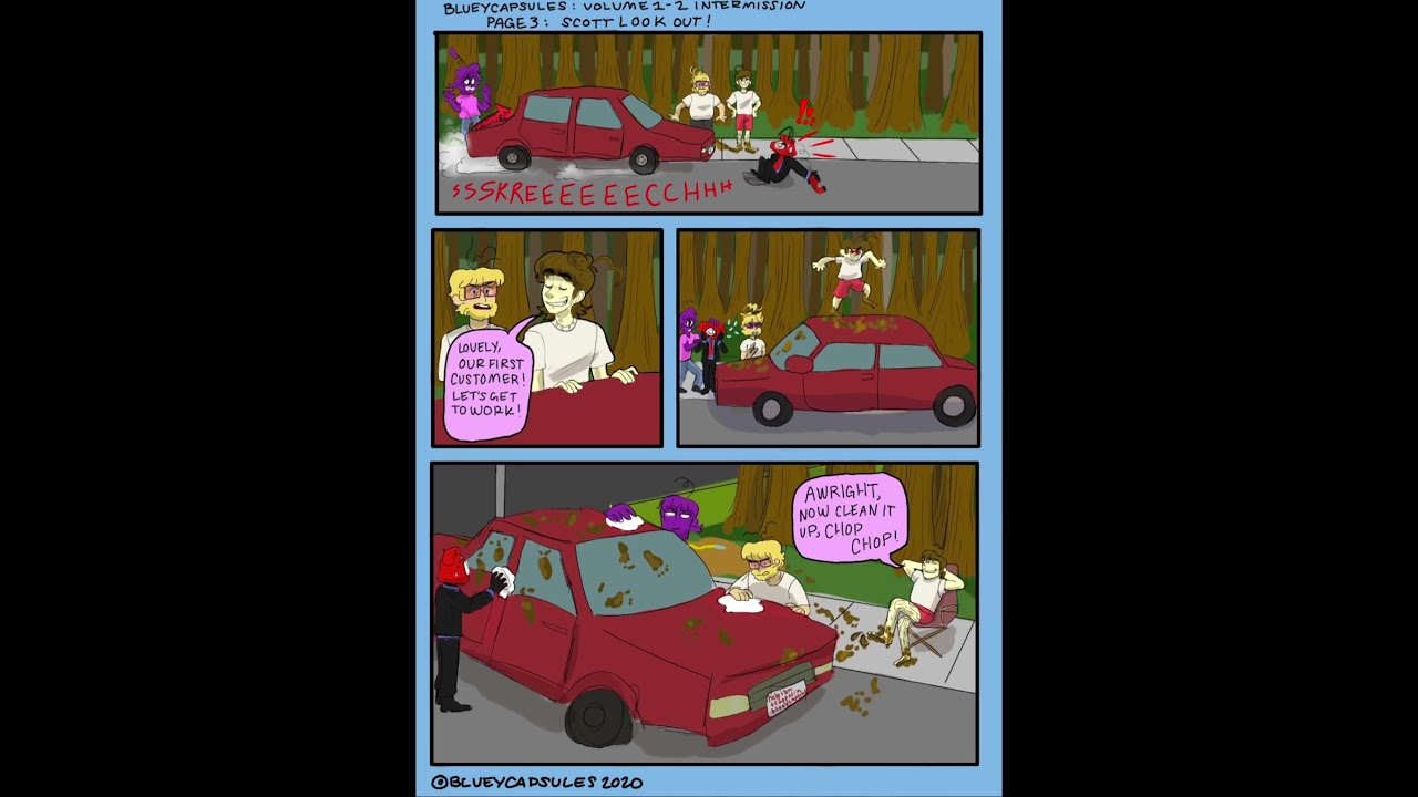 blueycapsules comic dub intermission page 1-4
