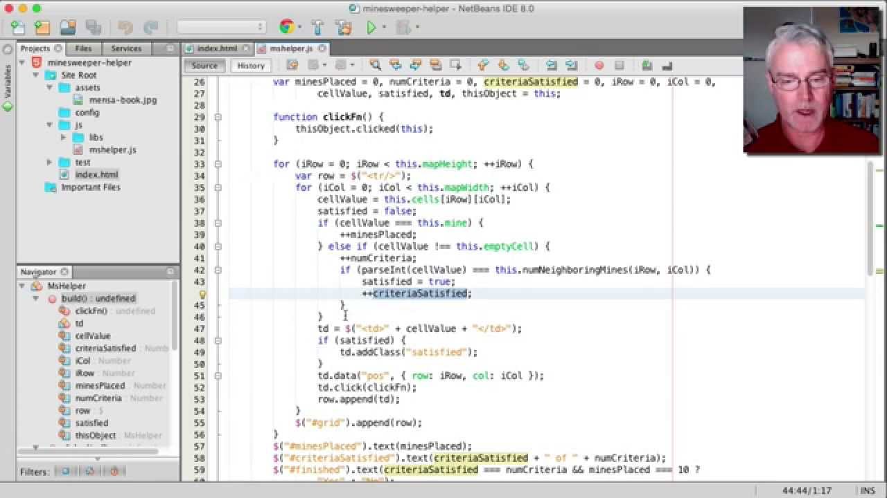 Minesweeper Helper Program in JavaScript
