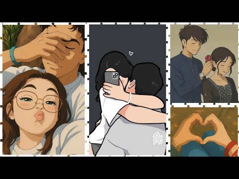 Romantic👩❤️💋👨Cartoon couple DP Photo||couple DP picture|Cartoon Couple dp😘