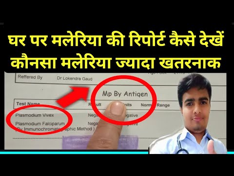 How to read malaria test report In Hindi l मलेरिया की रिपोर्ट कैसे देखें