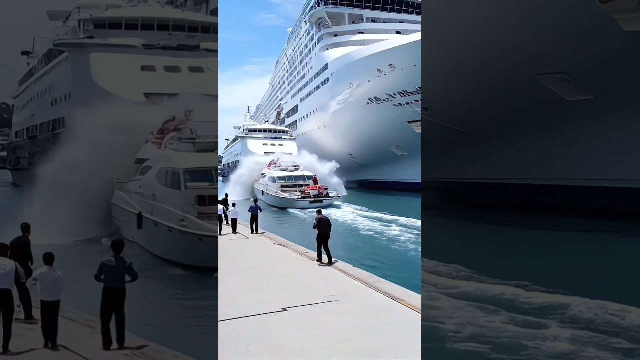 Cruise ship loses control and collides