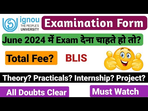 How to Fill IGNOU Examination Form || June 2024 TEE BLIS Examination Fee || June 2024 Term End Exam