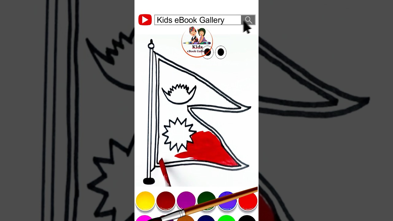 #Drawnepaliflag #kidsebookgallery