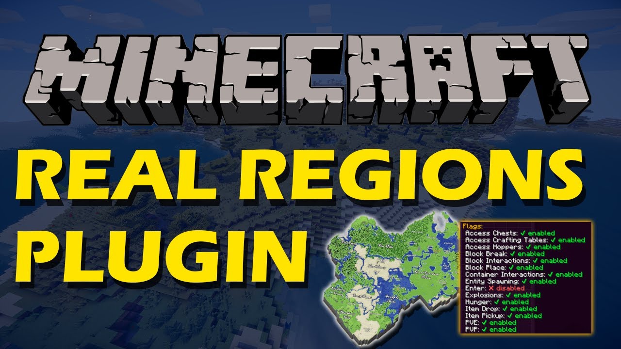 Region management in Minecraft with Real Regions Plugin