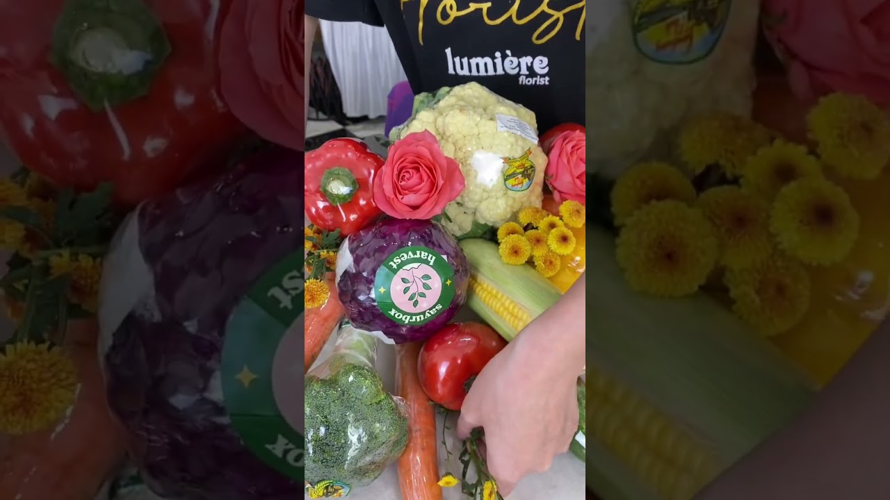 Vegetables and Flower Bouquet ✨🥦 #vegetables #bouquet #flowers