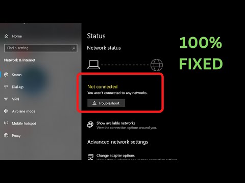 How To Fix You Are Not Connected To Any Network In Windows 10 [6 Ways] || Fix All WiFi Not Working
