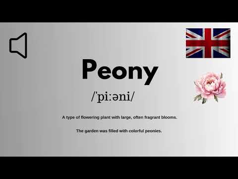 How to Pronounce Peony Correctly- English With Zee